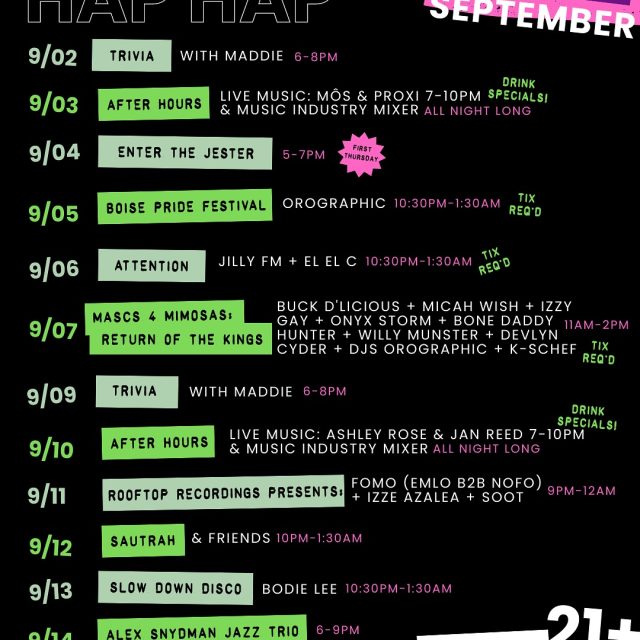 Hap Hap Lounge - Best Rooftop Bar above Treefort Music Hall