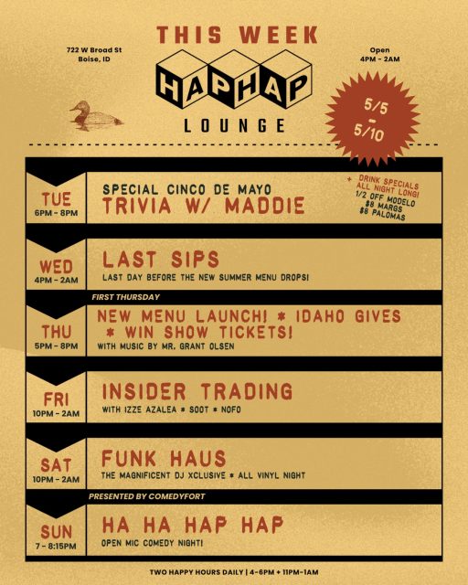 Hap Hap Lounge - Best Rooftop Bar above Treefort Music Hall